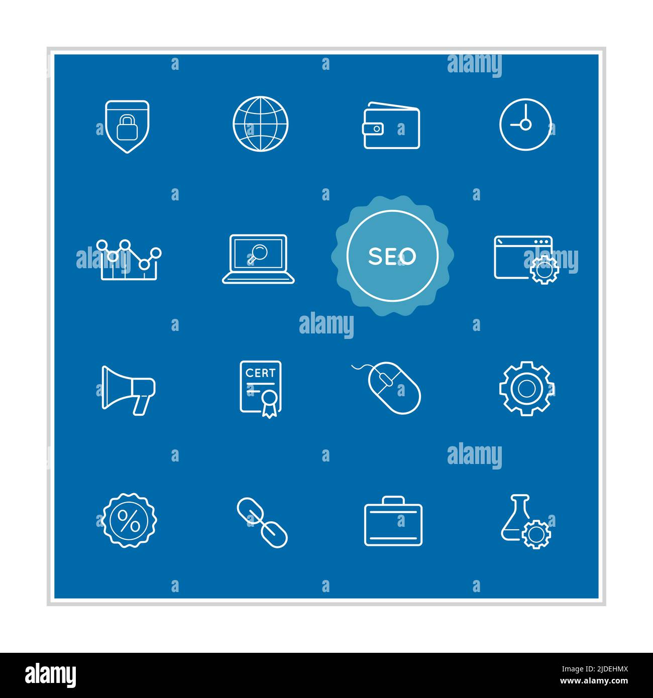 Set of Seo Search Engine Optimization Vector Illustration Elements can ...