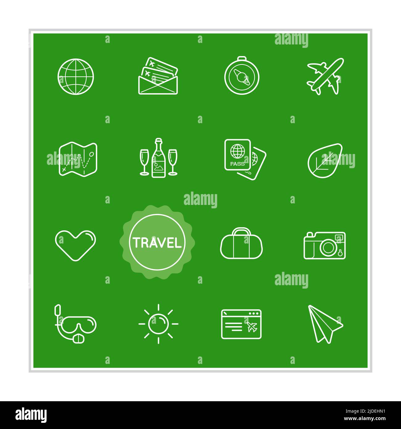 Set of Travel Holiday Vector Illustration Elements can be used as Logo ...