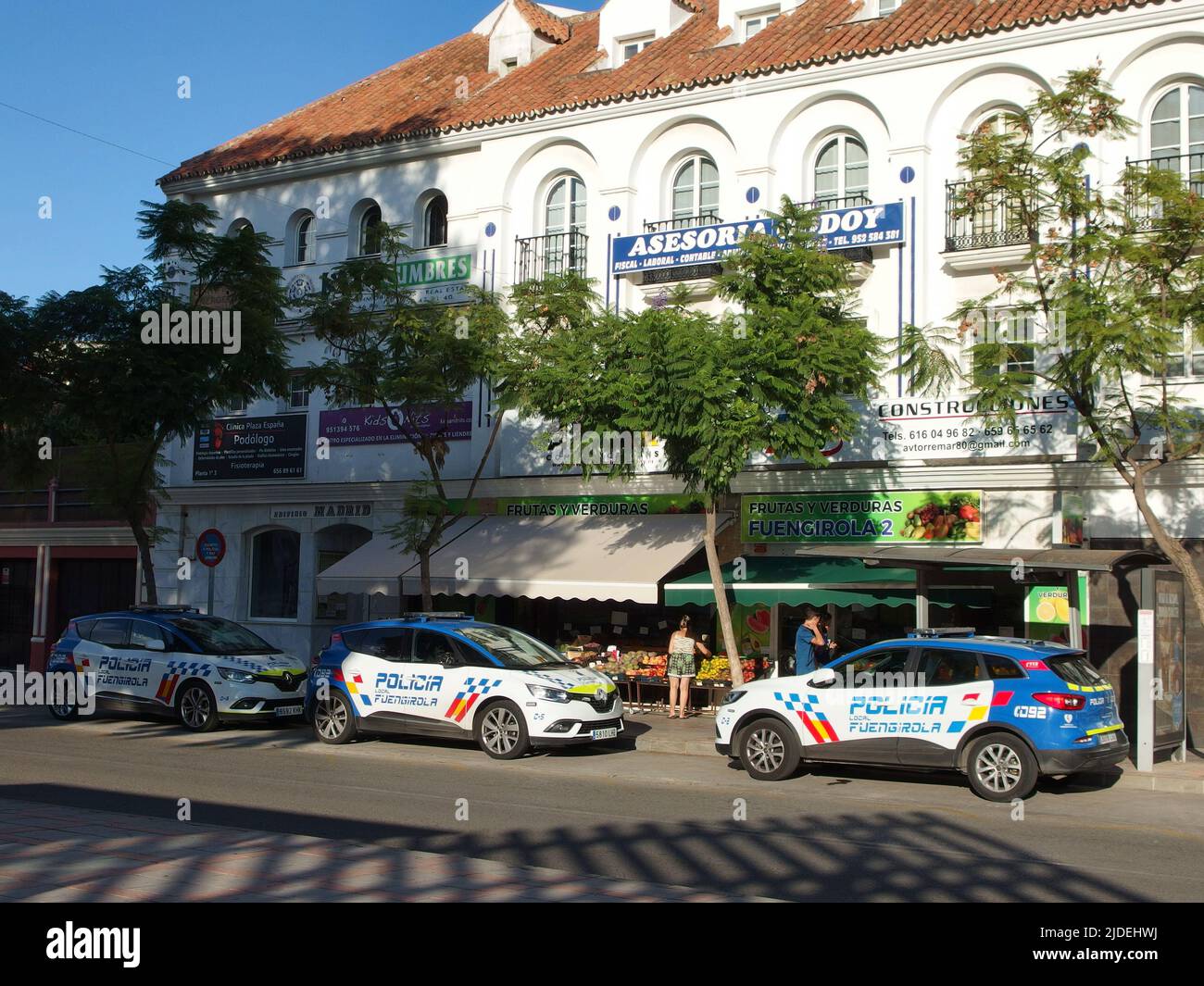 Police cars parked in Fuengirola, Malaga province, Spain Stock Photo ...