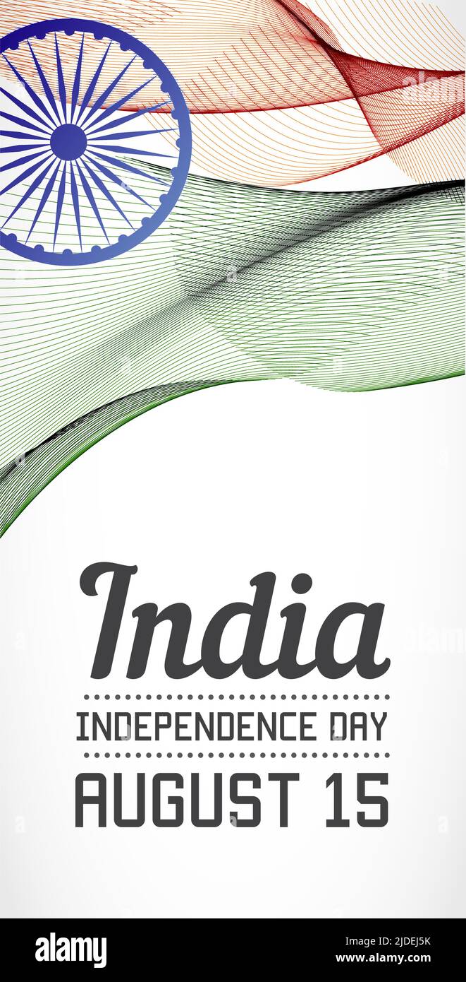 National Day Vertical Banner of the Country in Blending Lines Style ...
