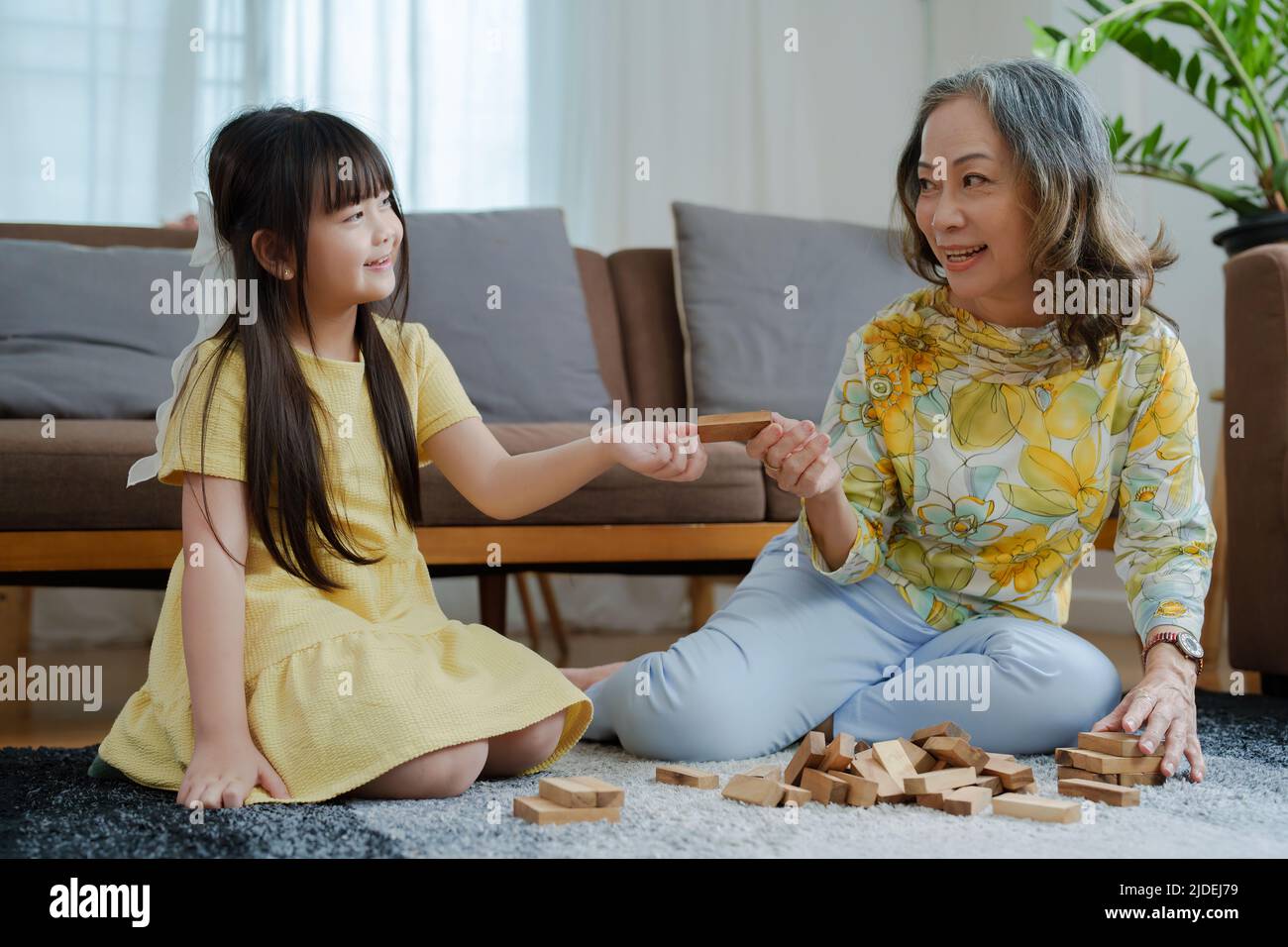 Asian portrait, grandma and granddaughter doing leisure activities and ...
