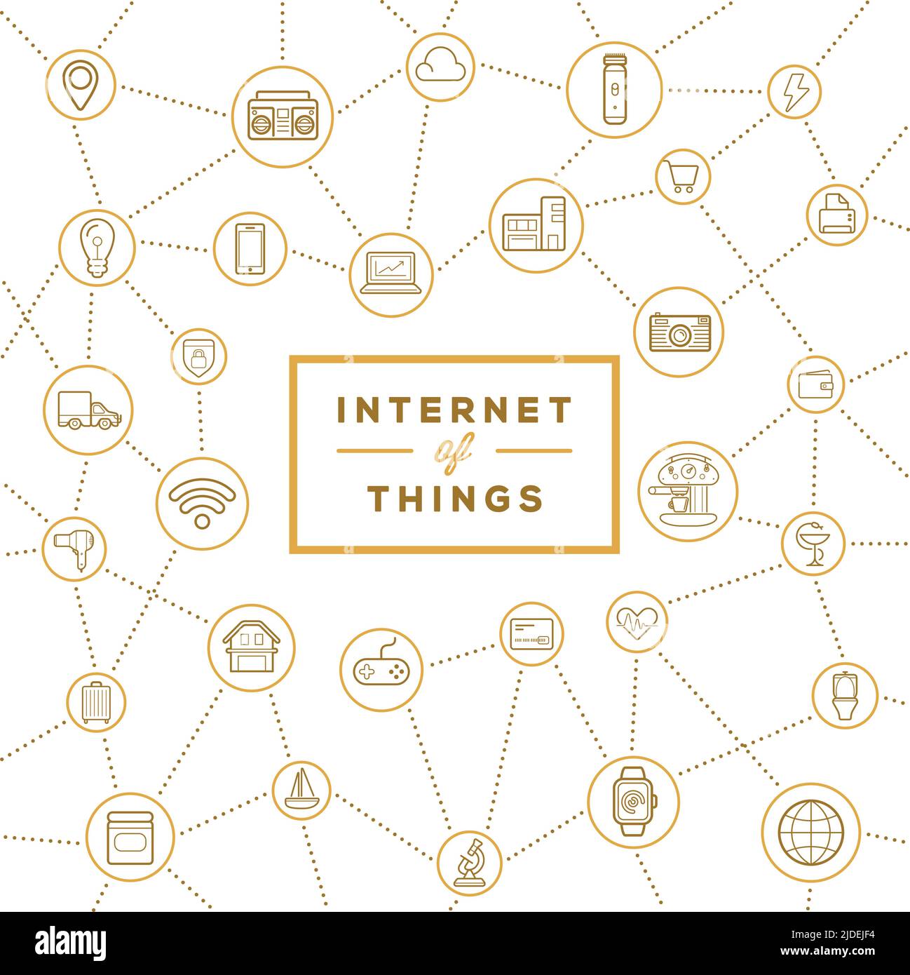 IOT Internet of Things Smart Home Vector Quality Design with Icons ...