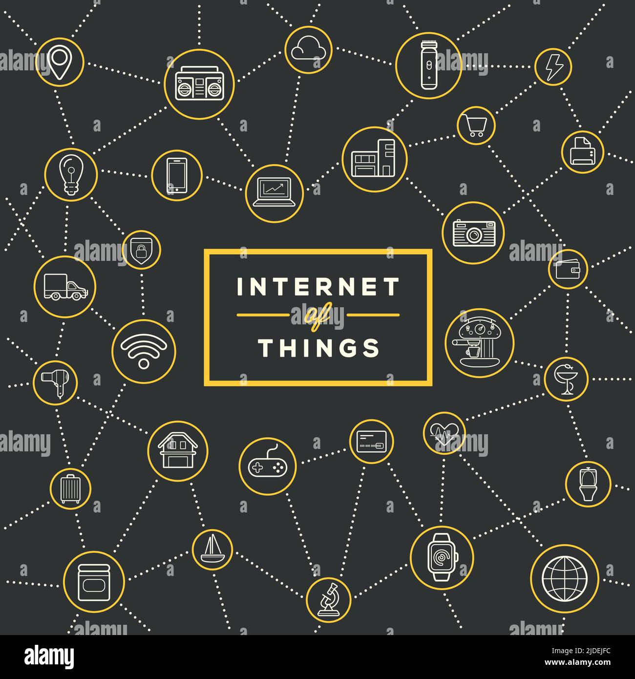 IOT Internet of Things Smart Home Vector Quality Design with Icons ...