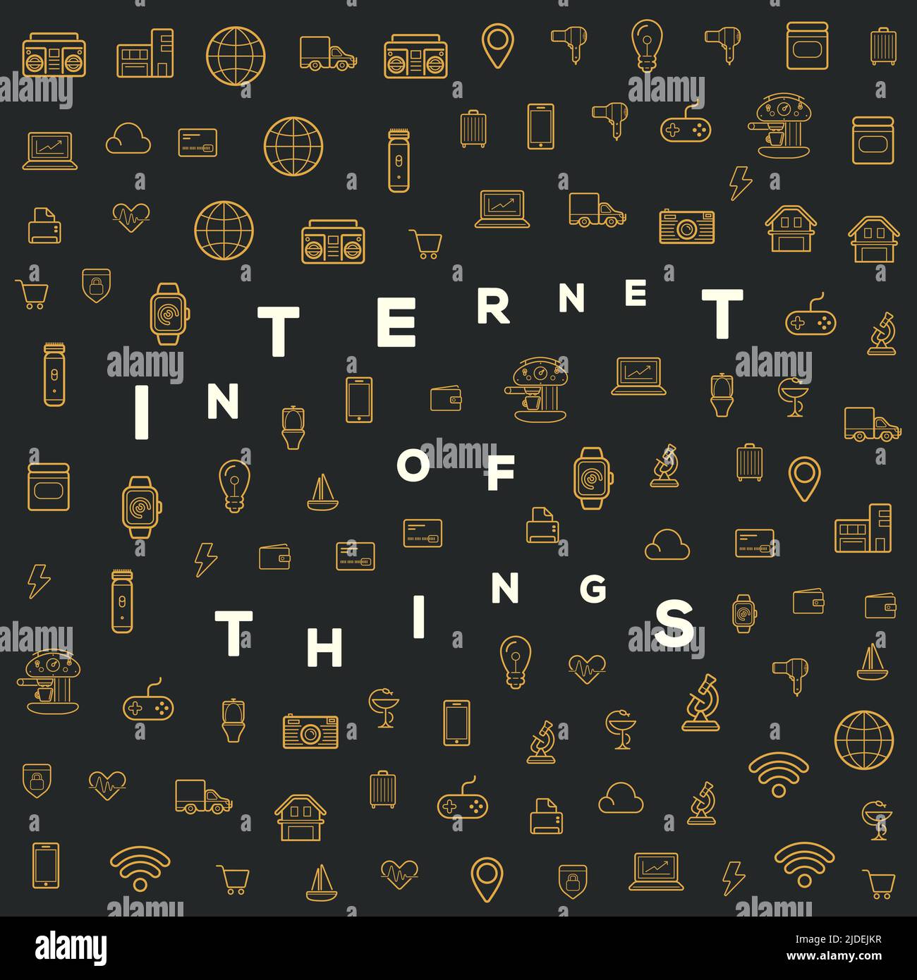 IOT Internet of Things Smart Home Vector Quality Design with Icons ...