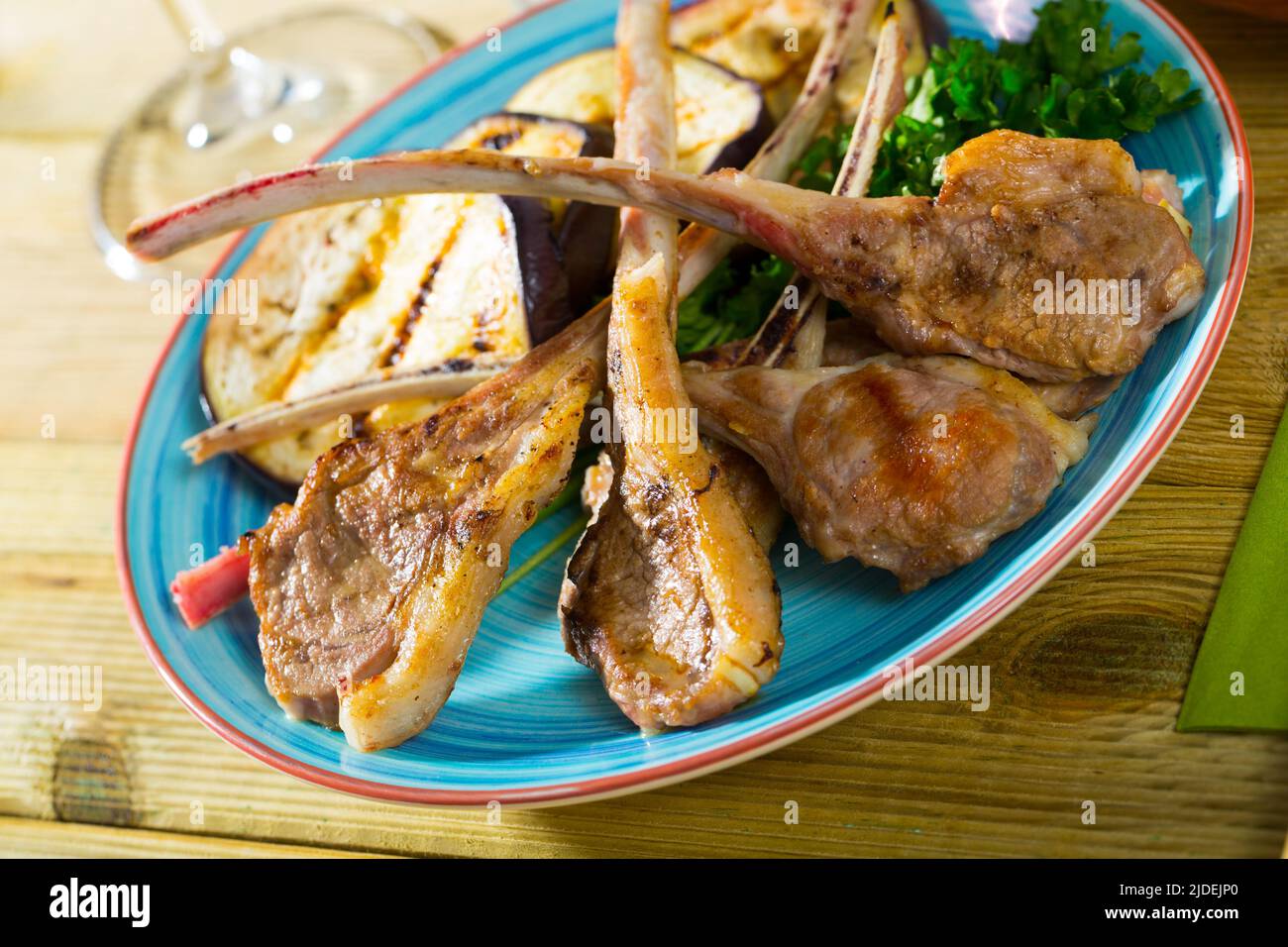 Racks roasted lamb ribs hi-res stock photography and images - Alamy