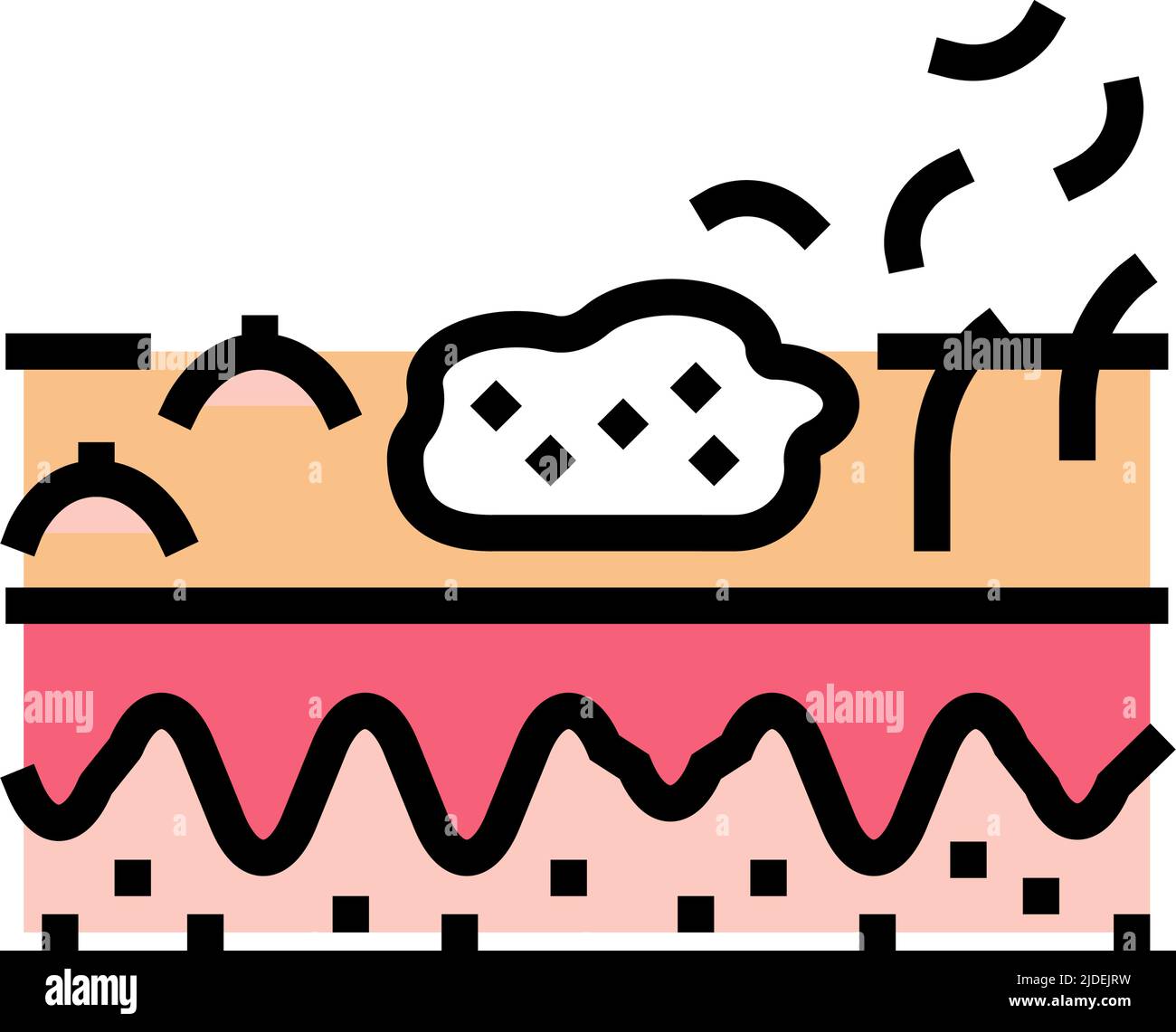 skin hair problem color icon vector illustration Stock Vector Image ...