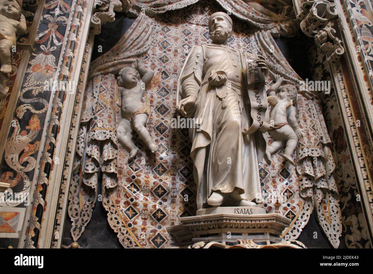 baroque chapel in a cathedral in monreale in sicily (italy Stock Photo ...