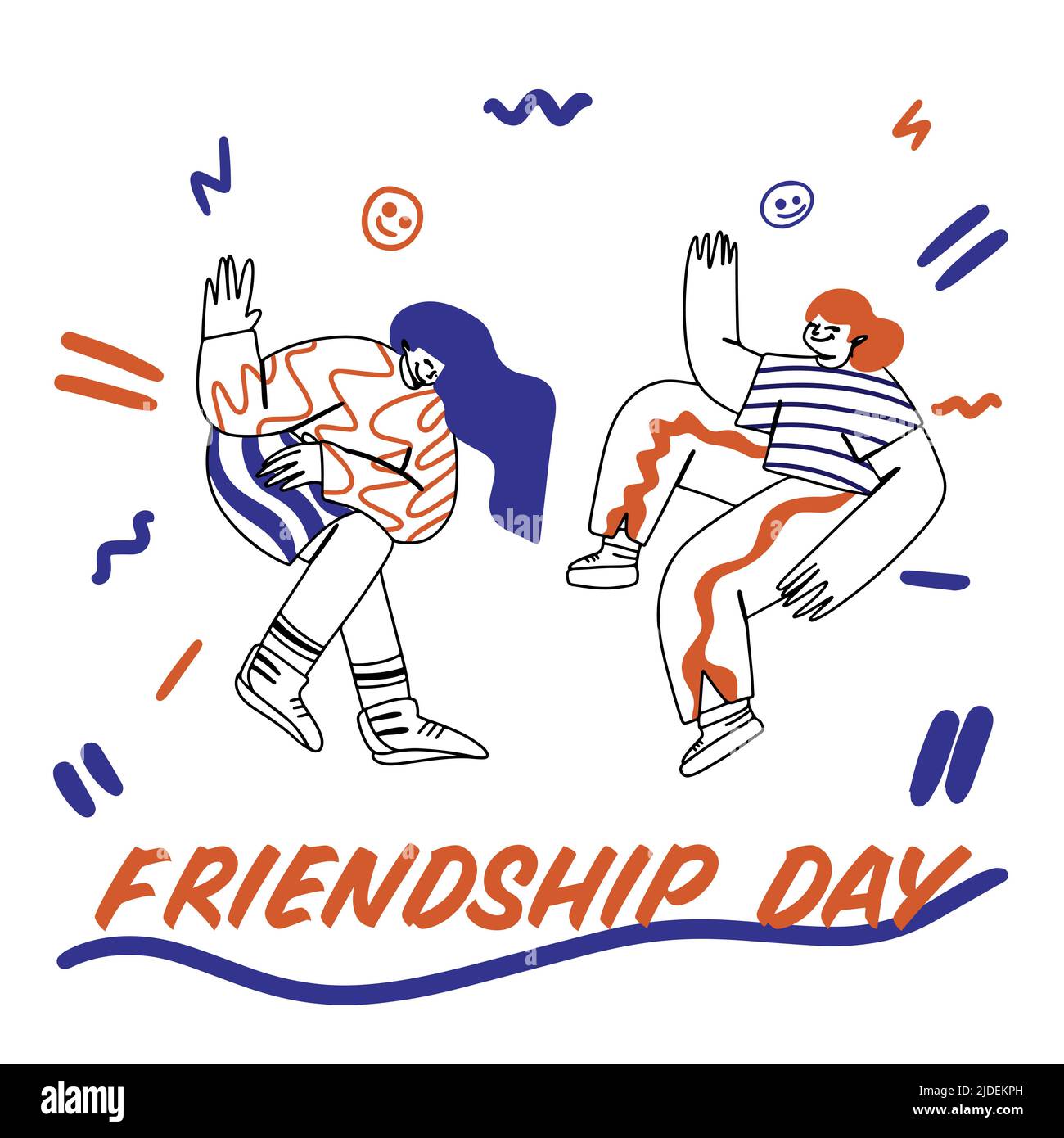 International day of friendship. Friends forever, girlfriends ...