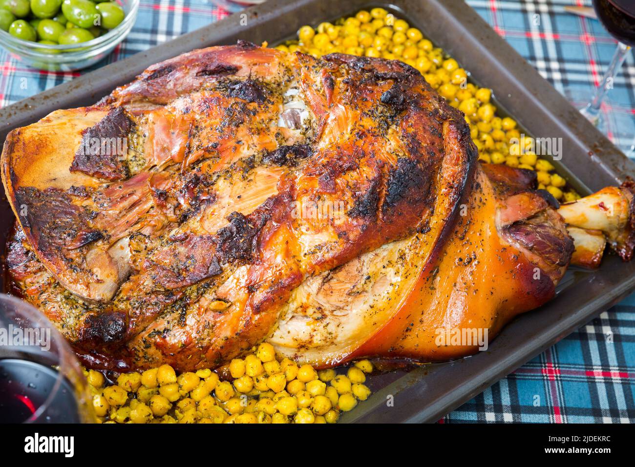 Oven roasted ham sliced up hi-res stock photography and images - Alamy