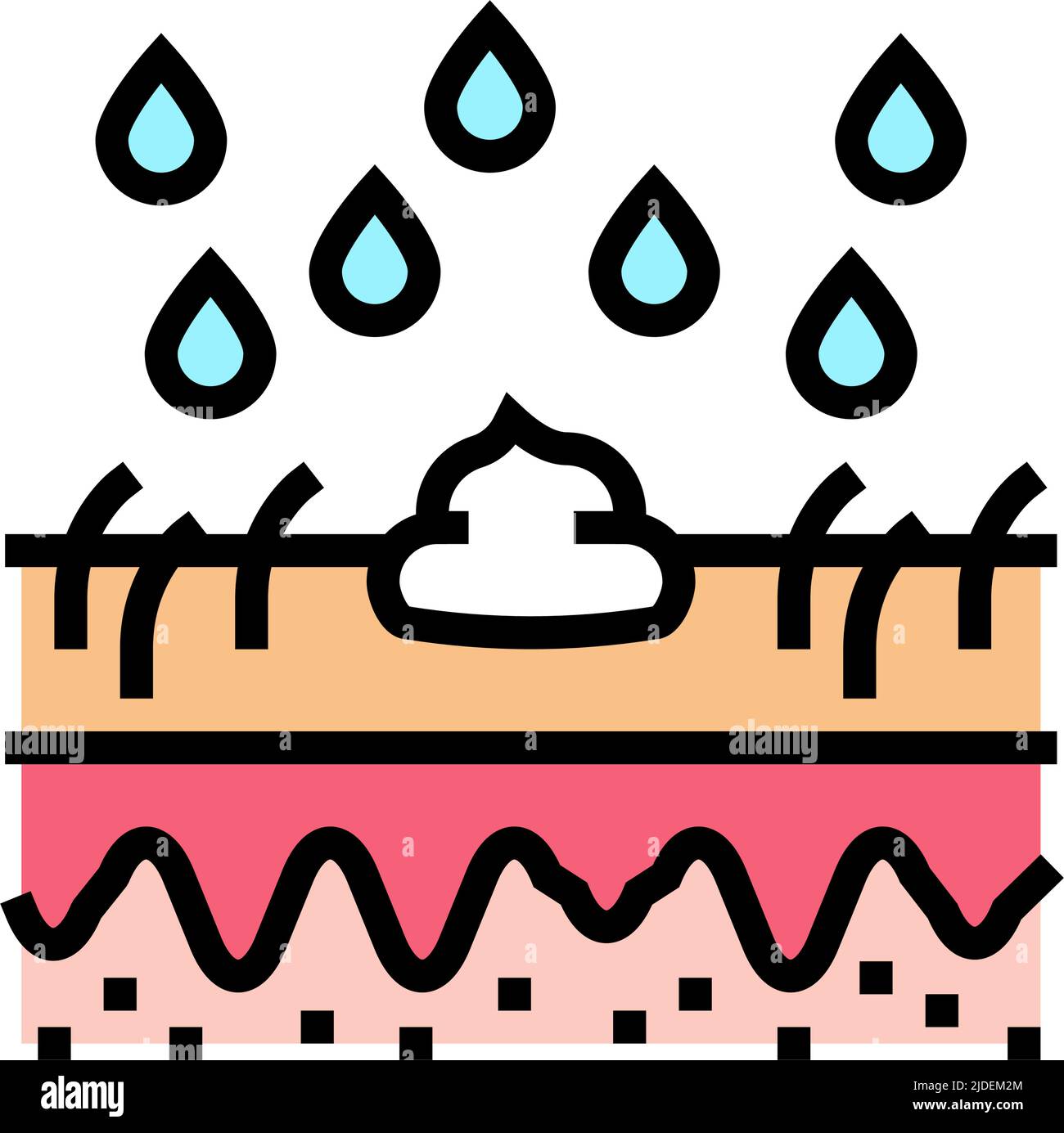 cream for wet hair color icon vector illustration Stock Vector Image ...