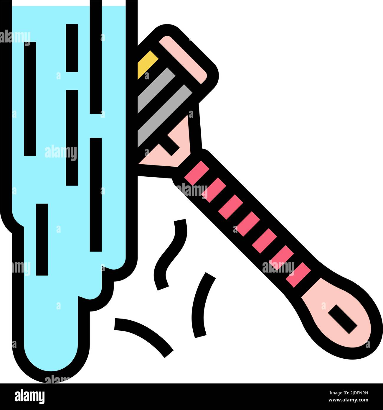 shave with razor color icon vector illustration Stock Vector Image ...