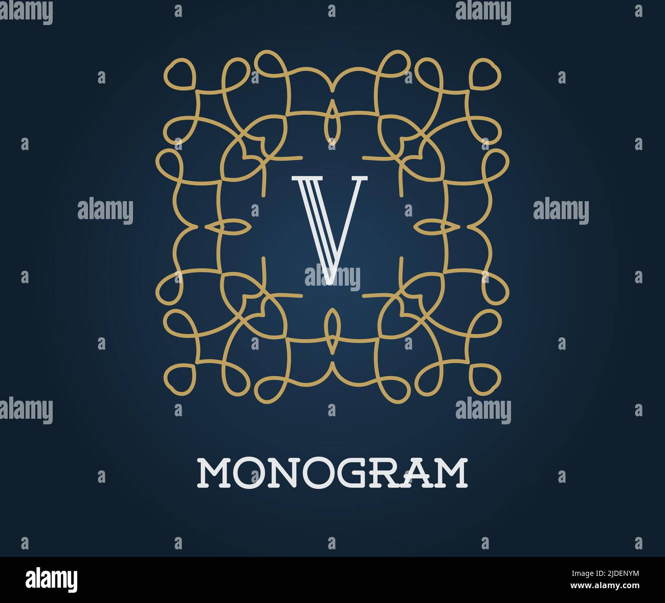 Monogram Design Template with Letter Vector Illustration Premium ...