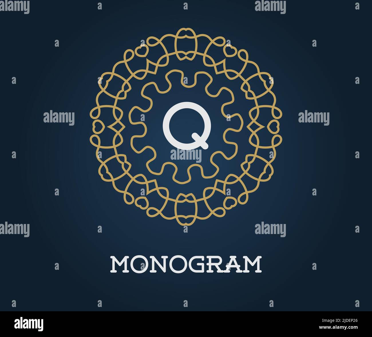 Monogram Design Template with Letter Vector Illustration Premium ...