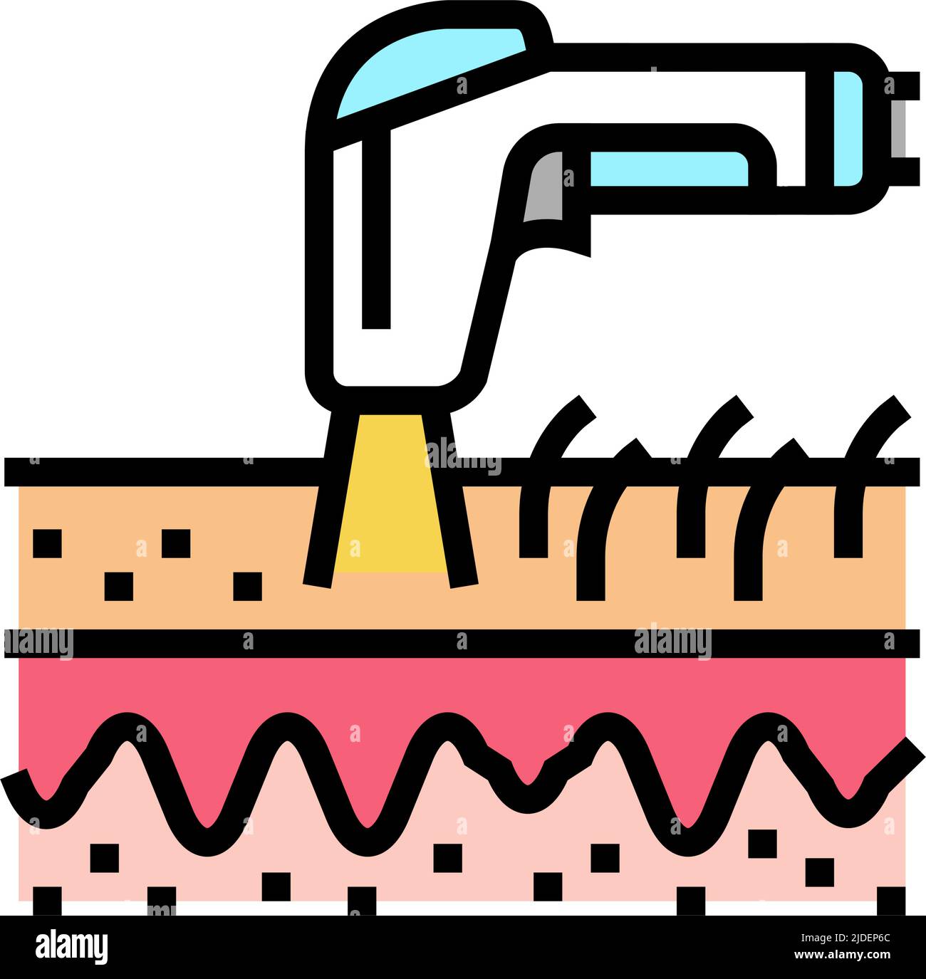 laser depilation device color icon vector illustration Stock Vector ...