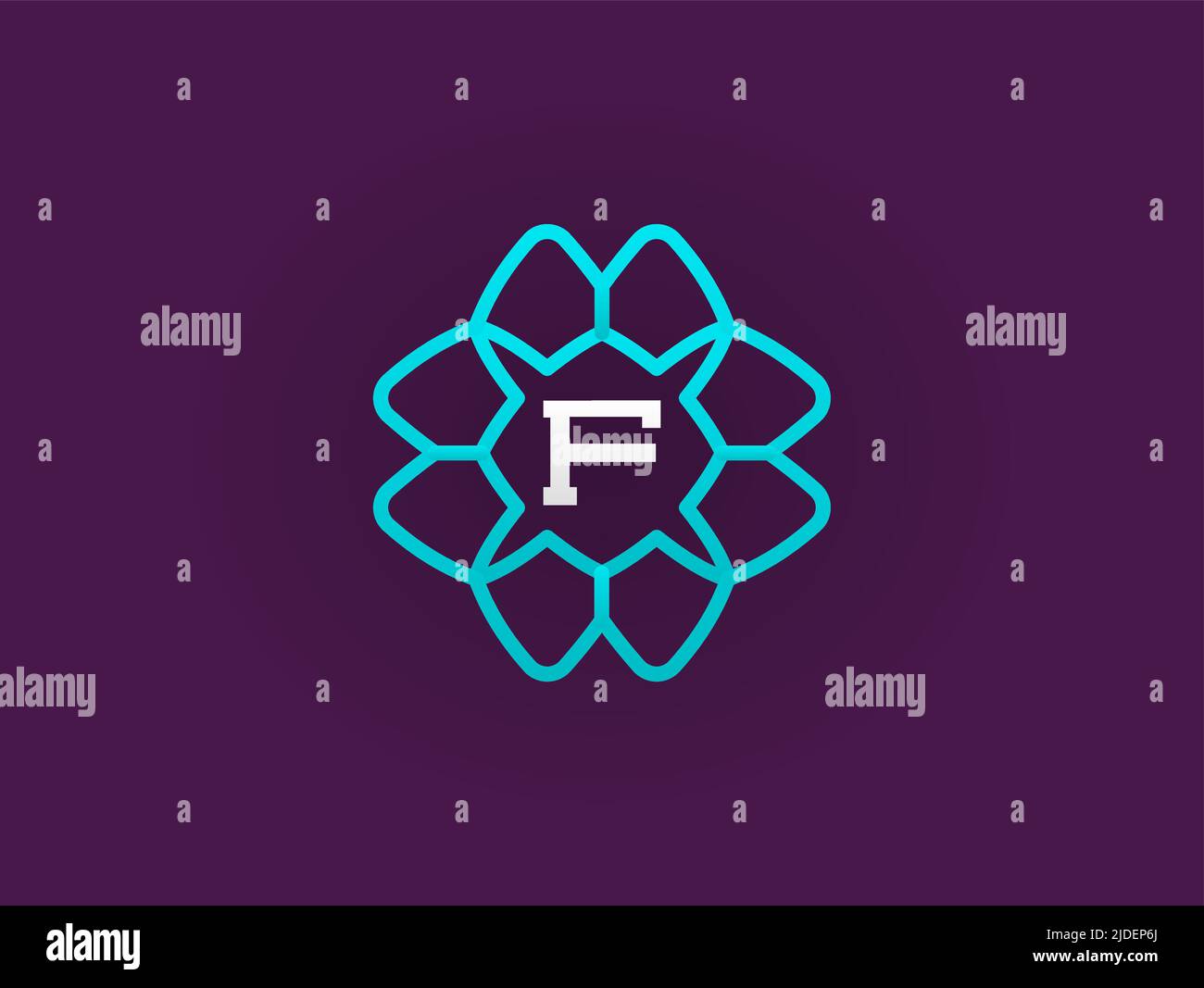 Monogram Template with Vector Letter Stock Vector Image & Art - Alamy