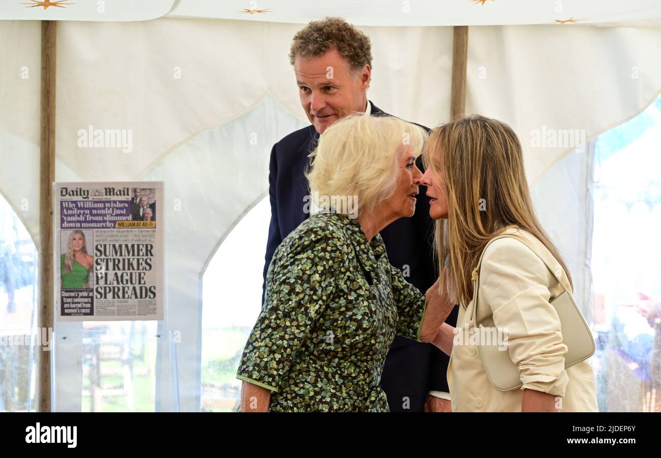 The Duchess of Cornwall meets Lord Rothermere and Lady Rothermere as ...