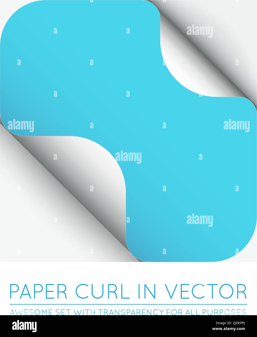Vector Color Paper Page Curl with Shadow Isolated Stock Vector Image ...