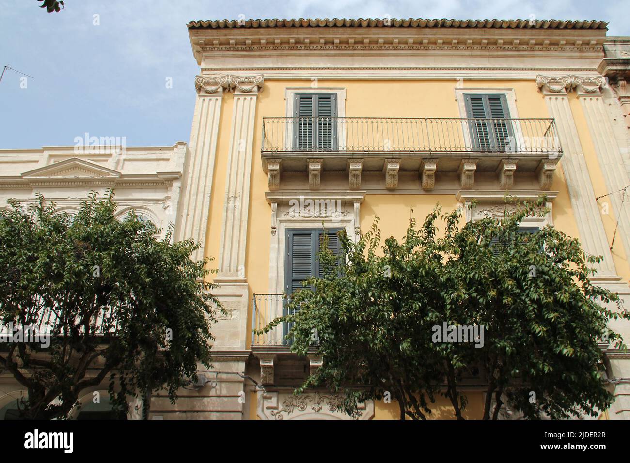 habitation building (palace ?) in ragusa in sicily (italy Stock Photo ...