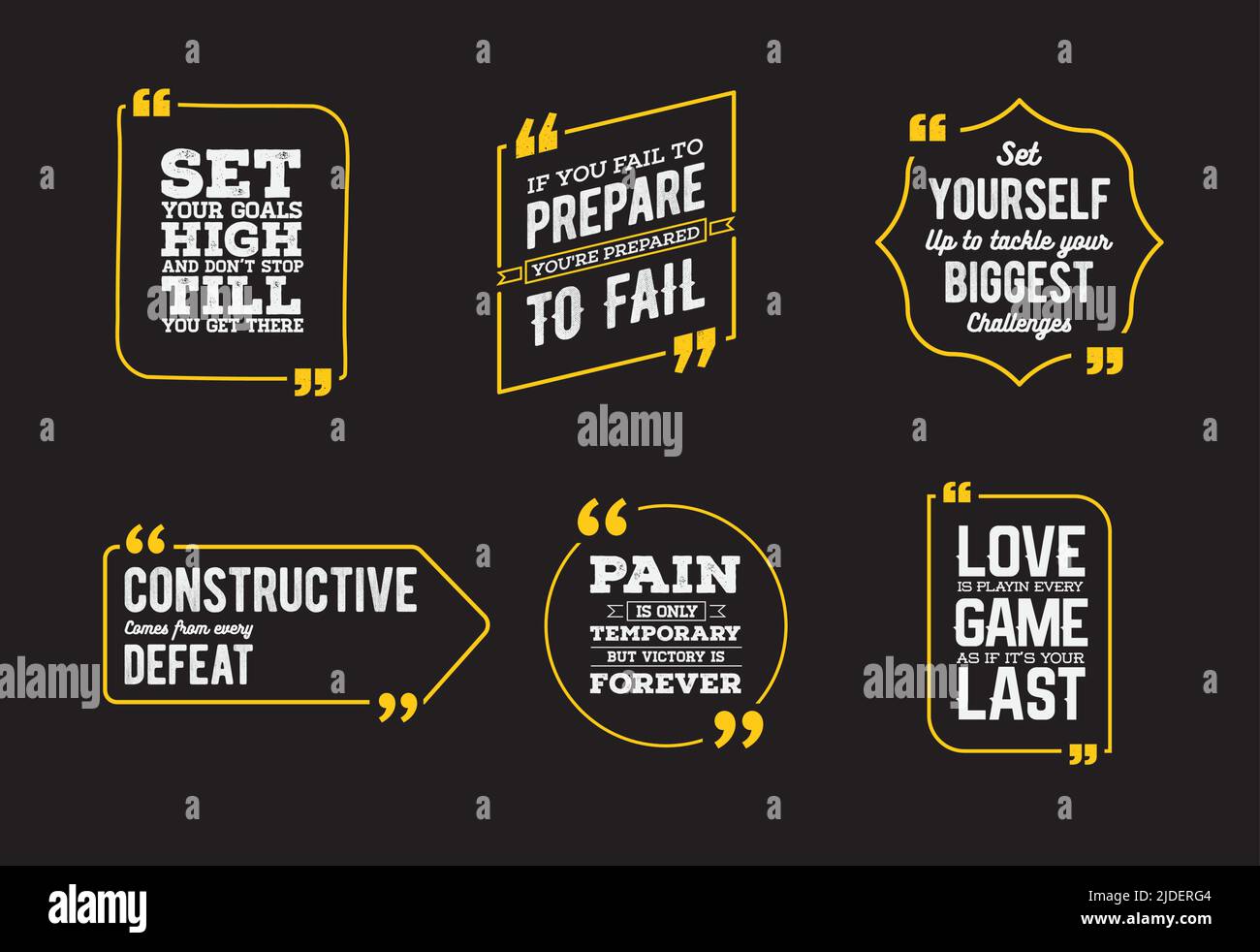 Typographic Quote Template. Template Vector Set Stock Vector Image ...