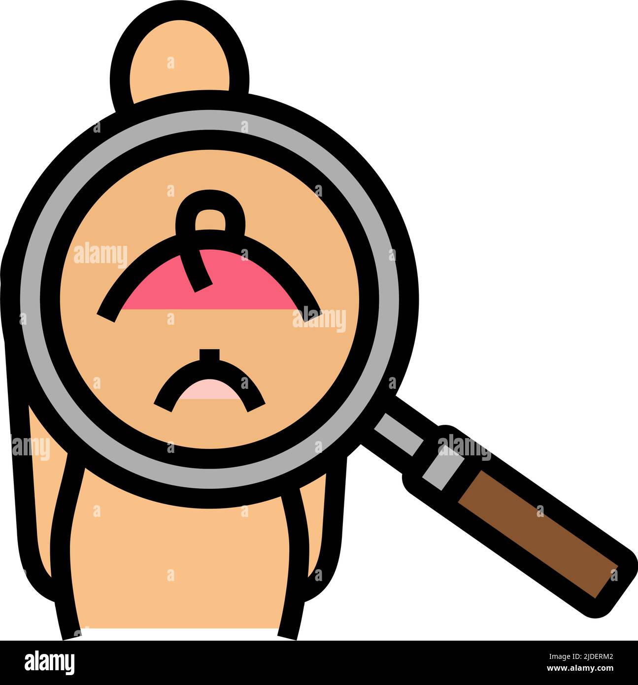 back ingrown hair research color icon vector illustration Stock Vector ...