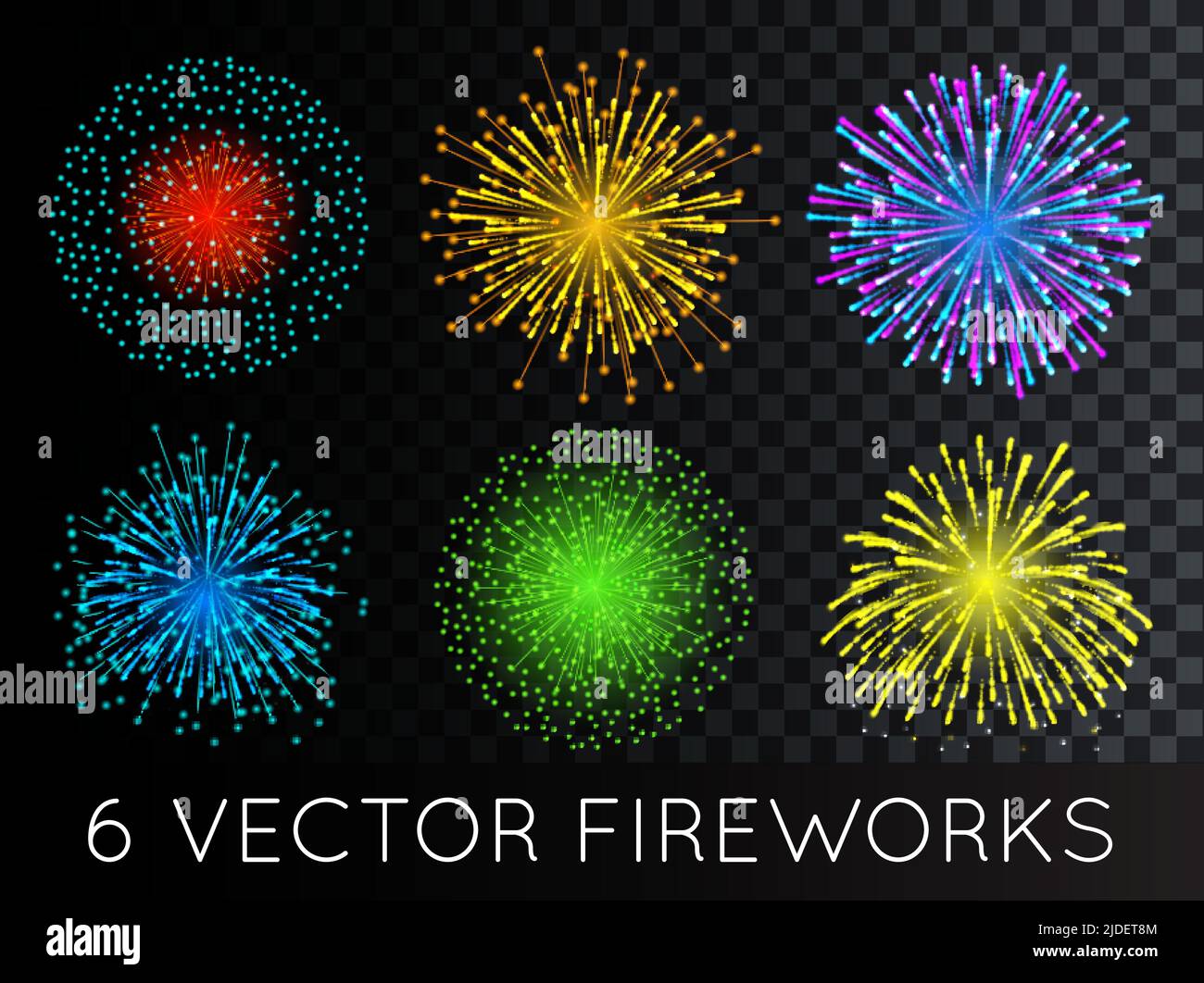 Vector Fireworks Set with transparency Stock Vector Image & Art - Alamy