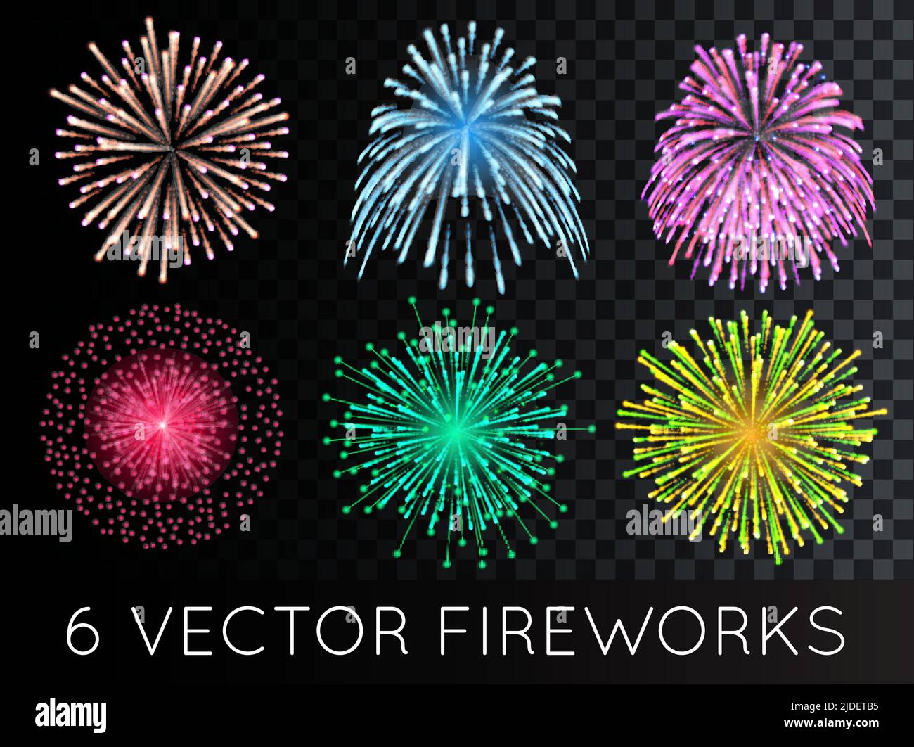 Vector Fireworks Set with transparency Stock Vector Image & Art - Alamy