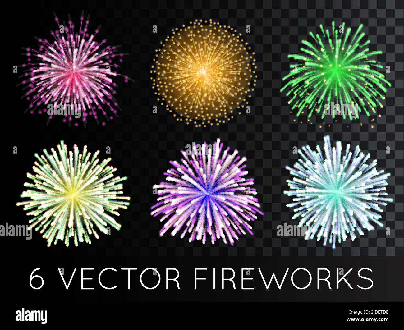 Vector Fireworks Set with transparency Stock Vector Image & Art - Alamy