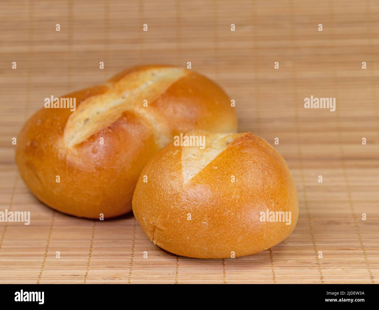 Wheat buns in a closeup Stock Photo - Alamy