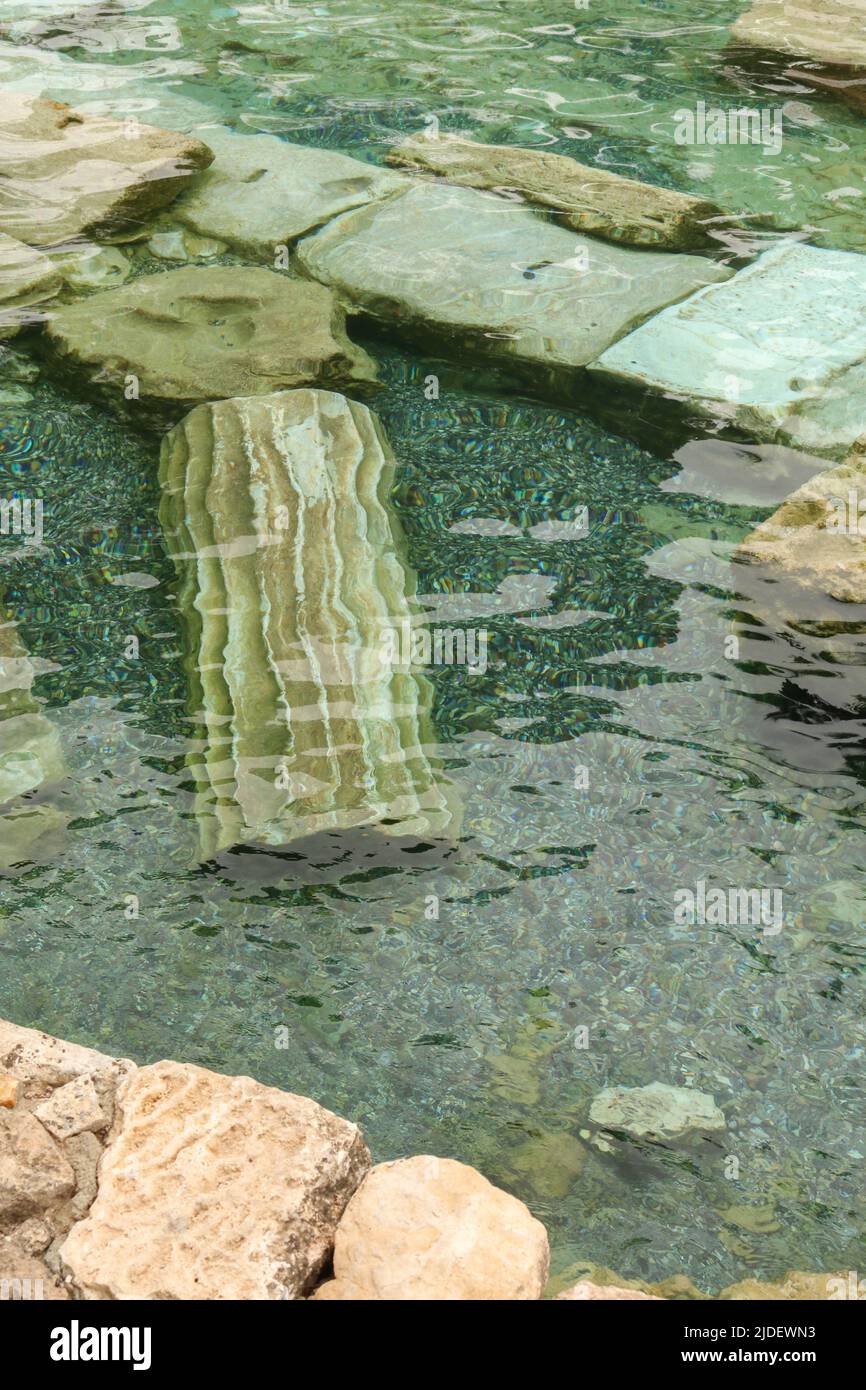 Incredible view of the thermal and medicinal waters of Cleopatra's pool ...