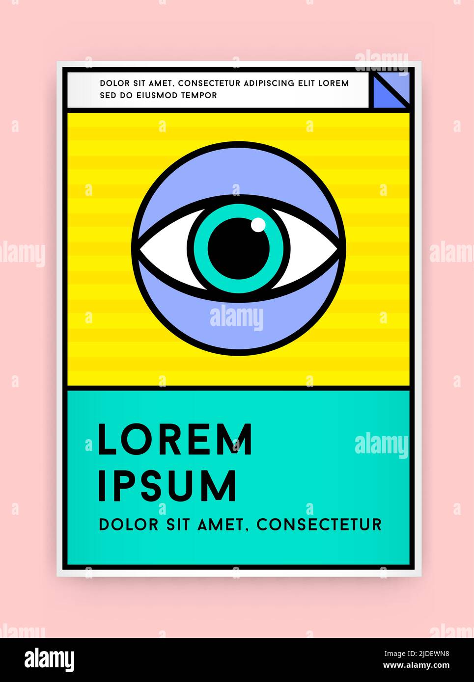 Visual identity in Trendy New Fat Line Style Geometric Design in Retro ...