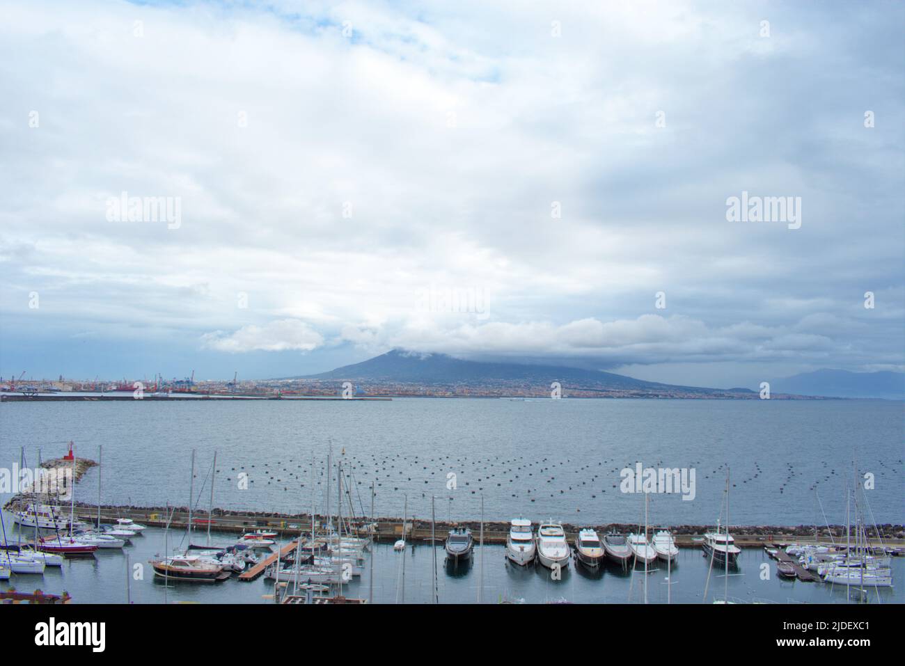 Mount Vesuvius in clouds Stock Photo - Alamy