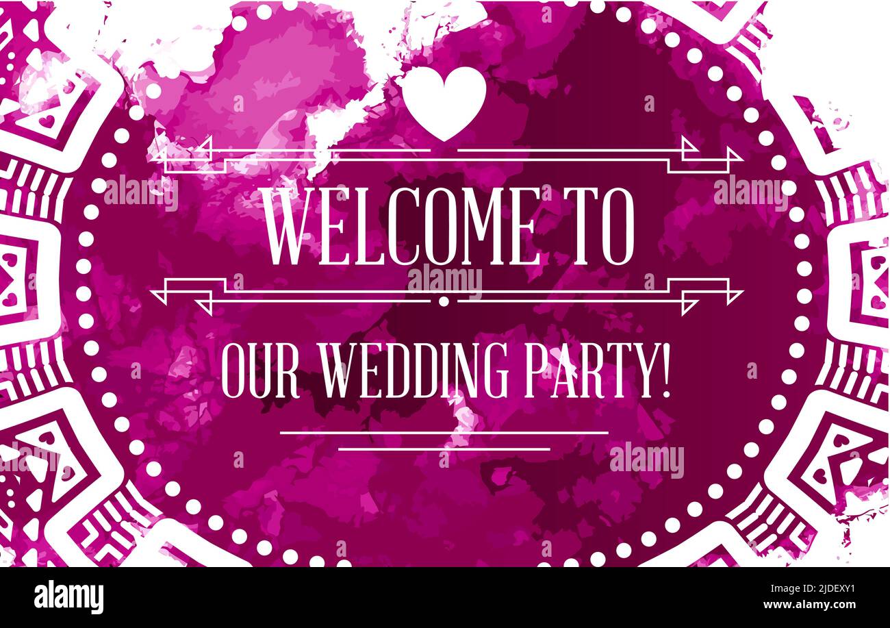 Vector Bright Colorful Watercolor Art Style Invitation for Celebration ...