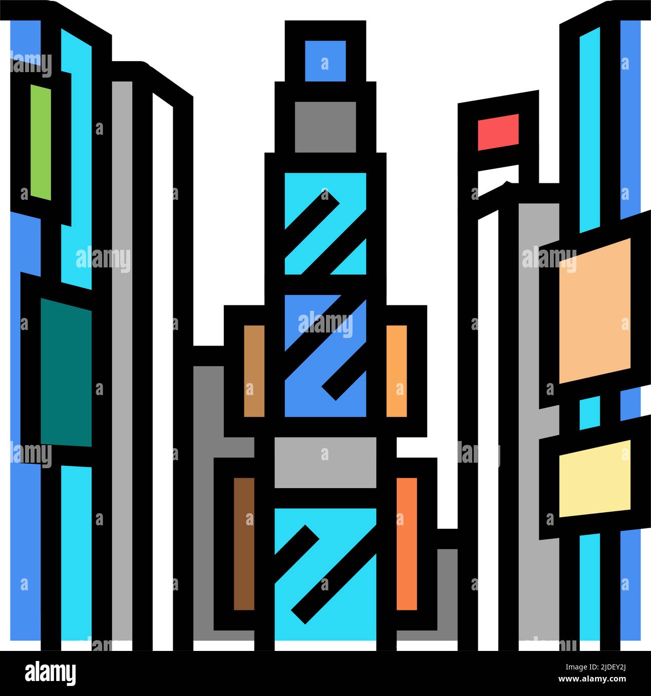 times square color icon vector illustration Stock Vector Image & Art ...