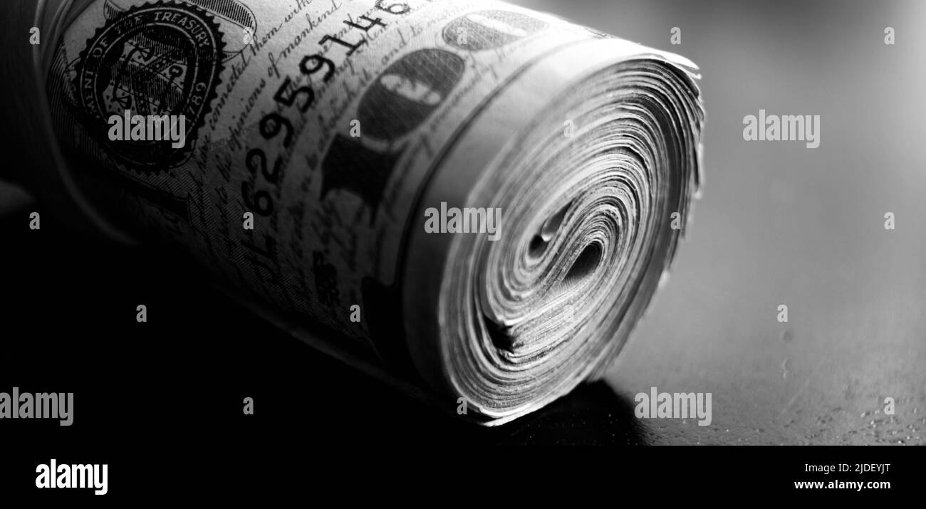 Money roll Black and White Stock Photos & Images - Alamy