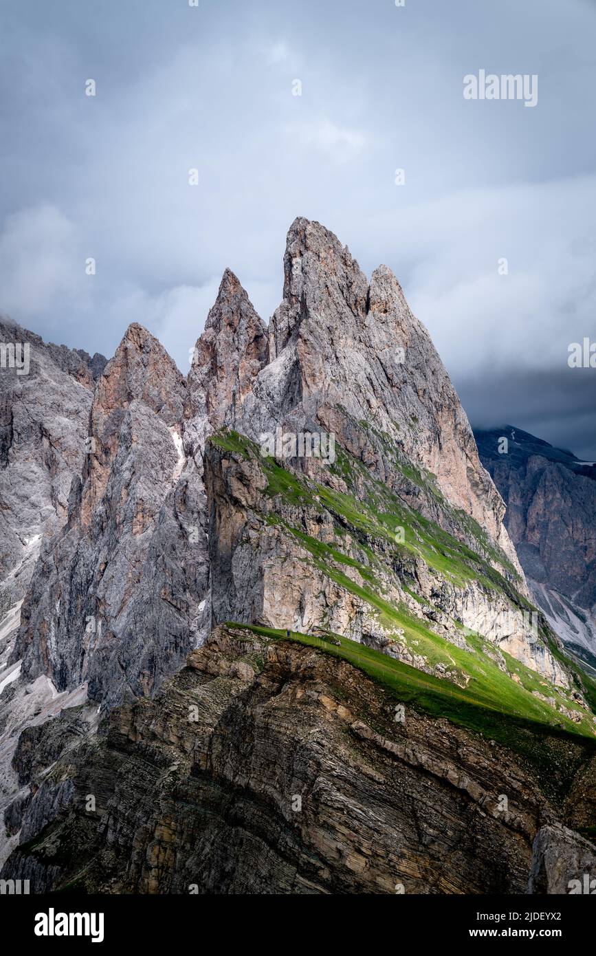 Famous mountain peaks at Seceda, Dolomites, Italy Stock Photo - Alamy
