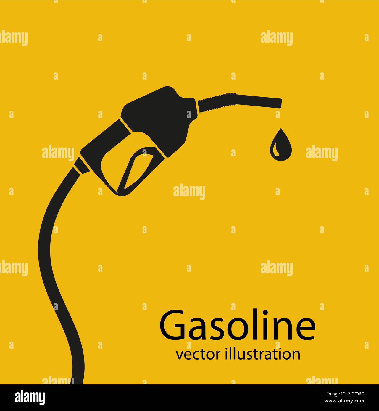 Creative vector illustration of fueling nozzle gasoline, diesel, gas ...