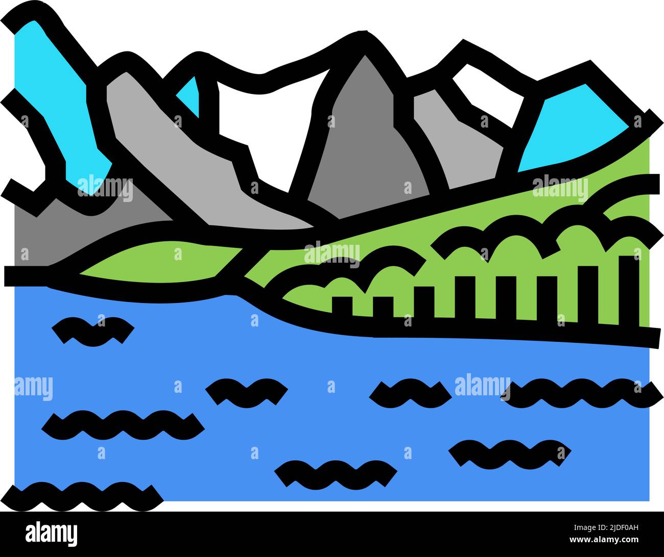 banff national park color icon vector illustration Stock Vector Image ...