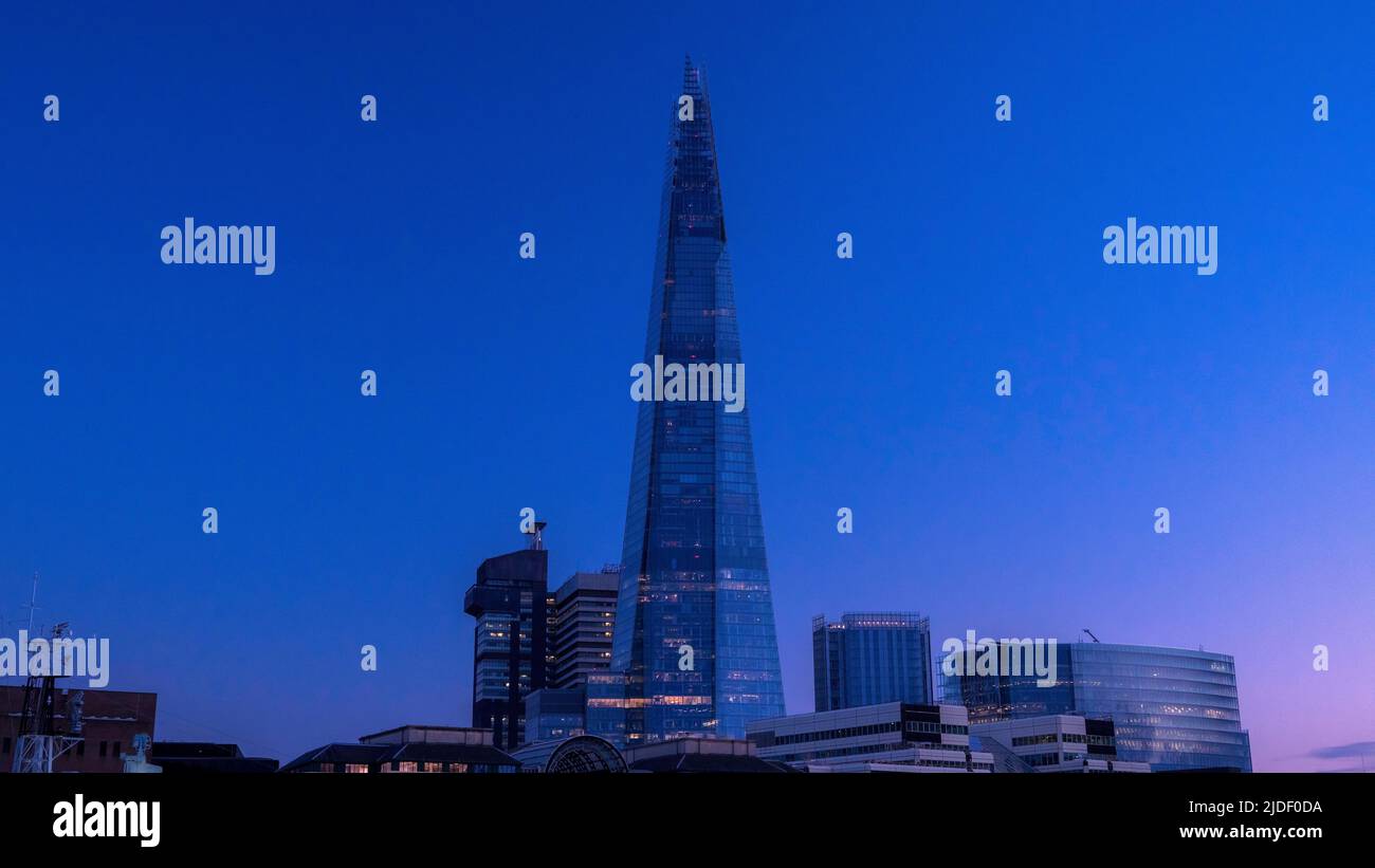 Evening the shard of glass, London City, London, UK Stock Photo - Alamy