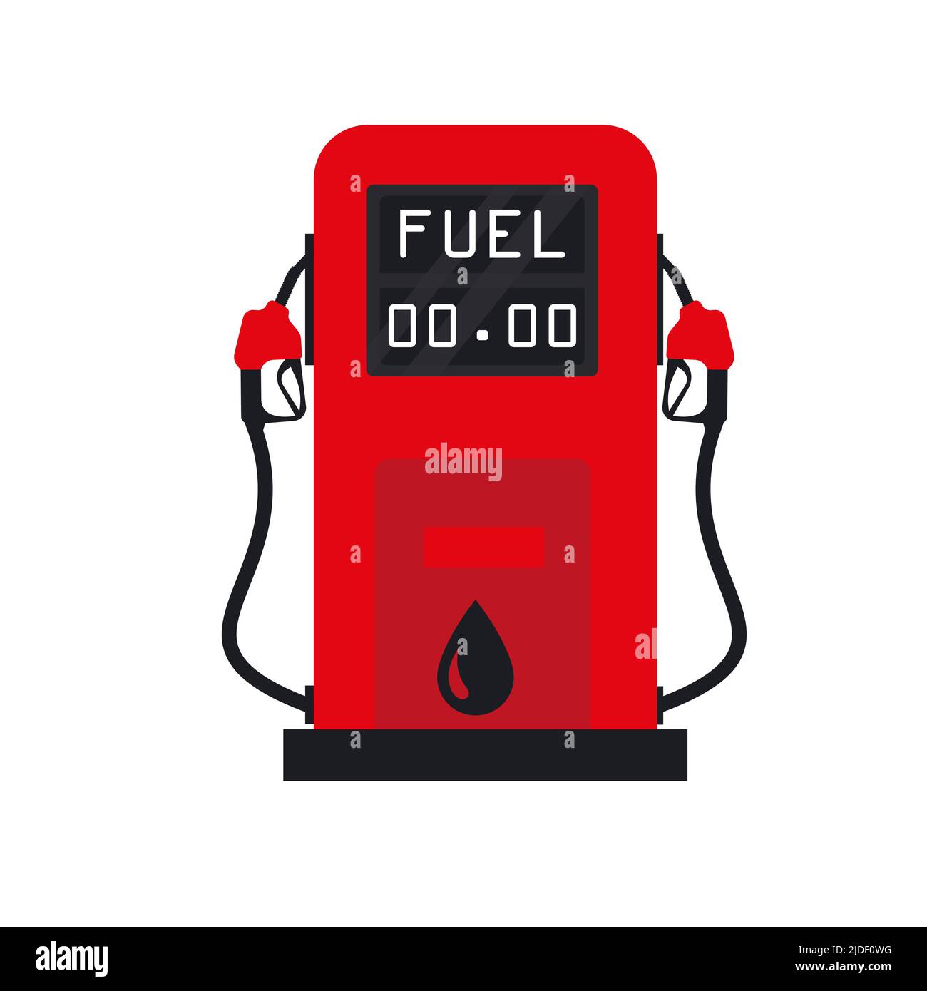 Cool detailed vector flat design modern and retro gas pumps isolated ...
