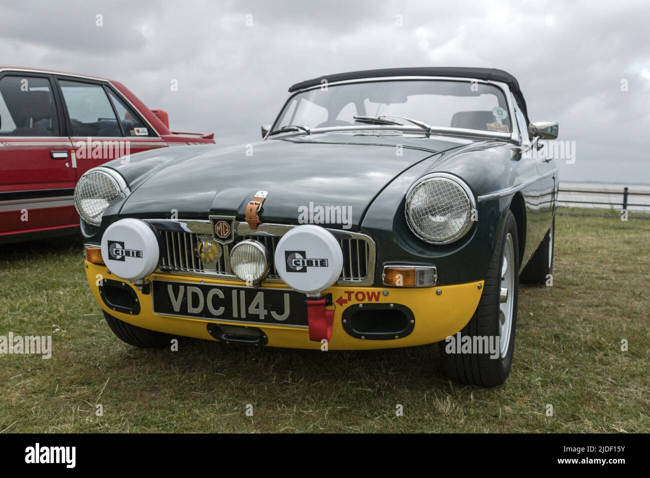 MGB rally car. Classic Cars On Lytham Green 2022 Stock Photo - Alamy