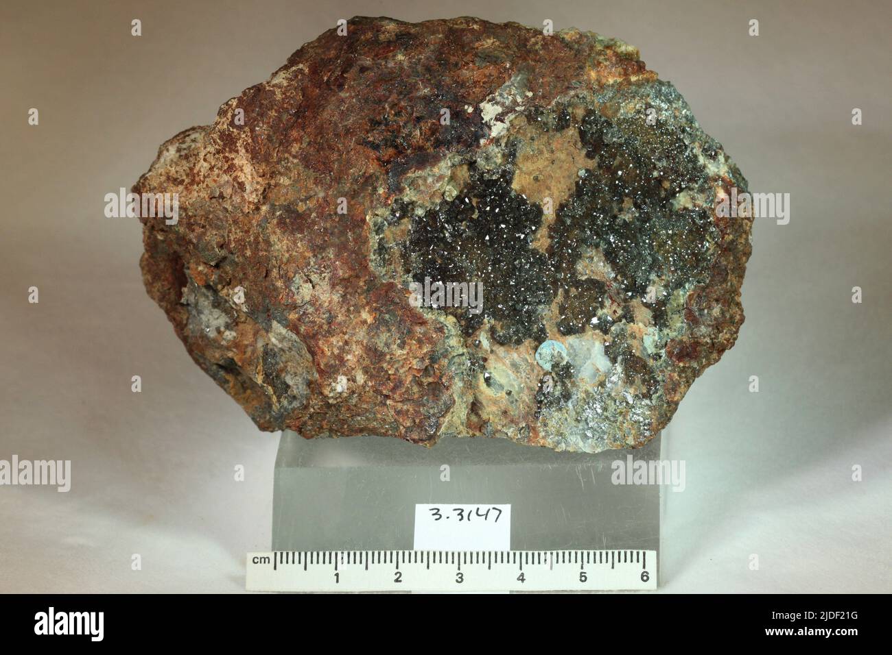 Scorodite. minerals. Asia; Japan; Oita Prefecture; Bungo, Obira Stock ...