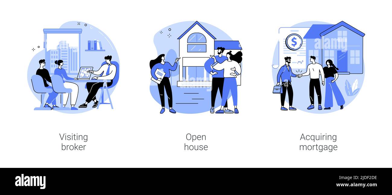 Real estate broker isolated cartoon vector illustrations se Stock ...