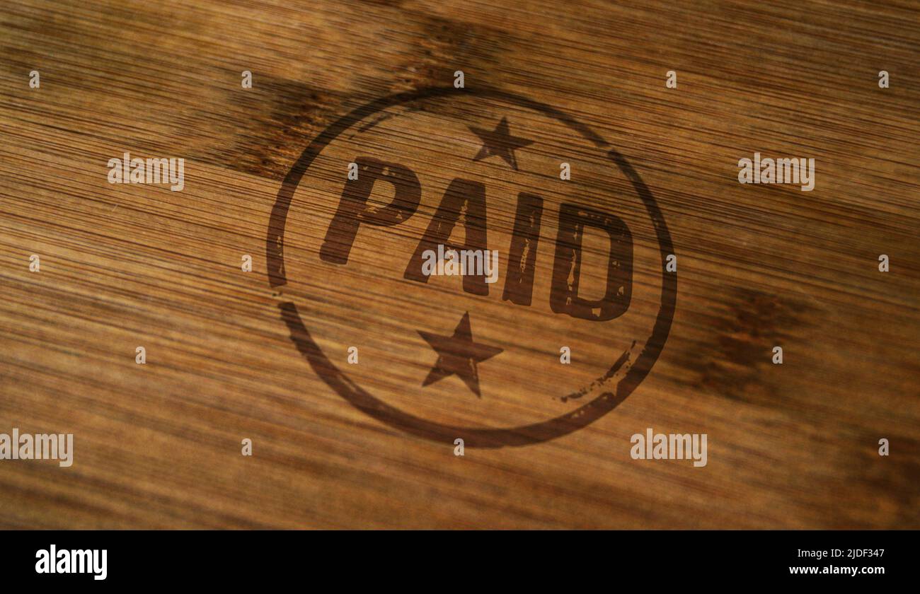 Paid stamp hi-res stock photography and images - Alamy