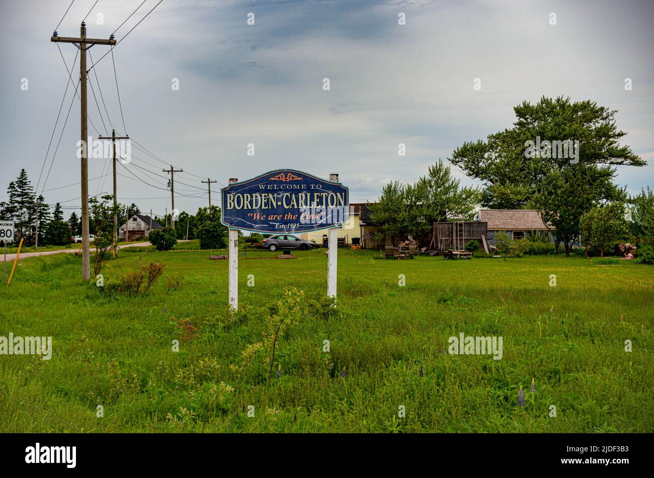Welcome to borden carleton sign hi-res stock photography and images - Alamy