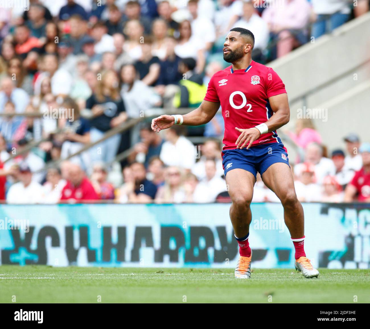 LONDON ENGLAND - JUNE 19 :England's Joe Cokanasiga (Bath Rugby, 11 caps ...