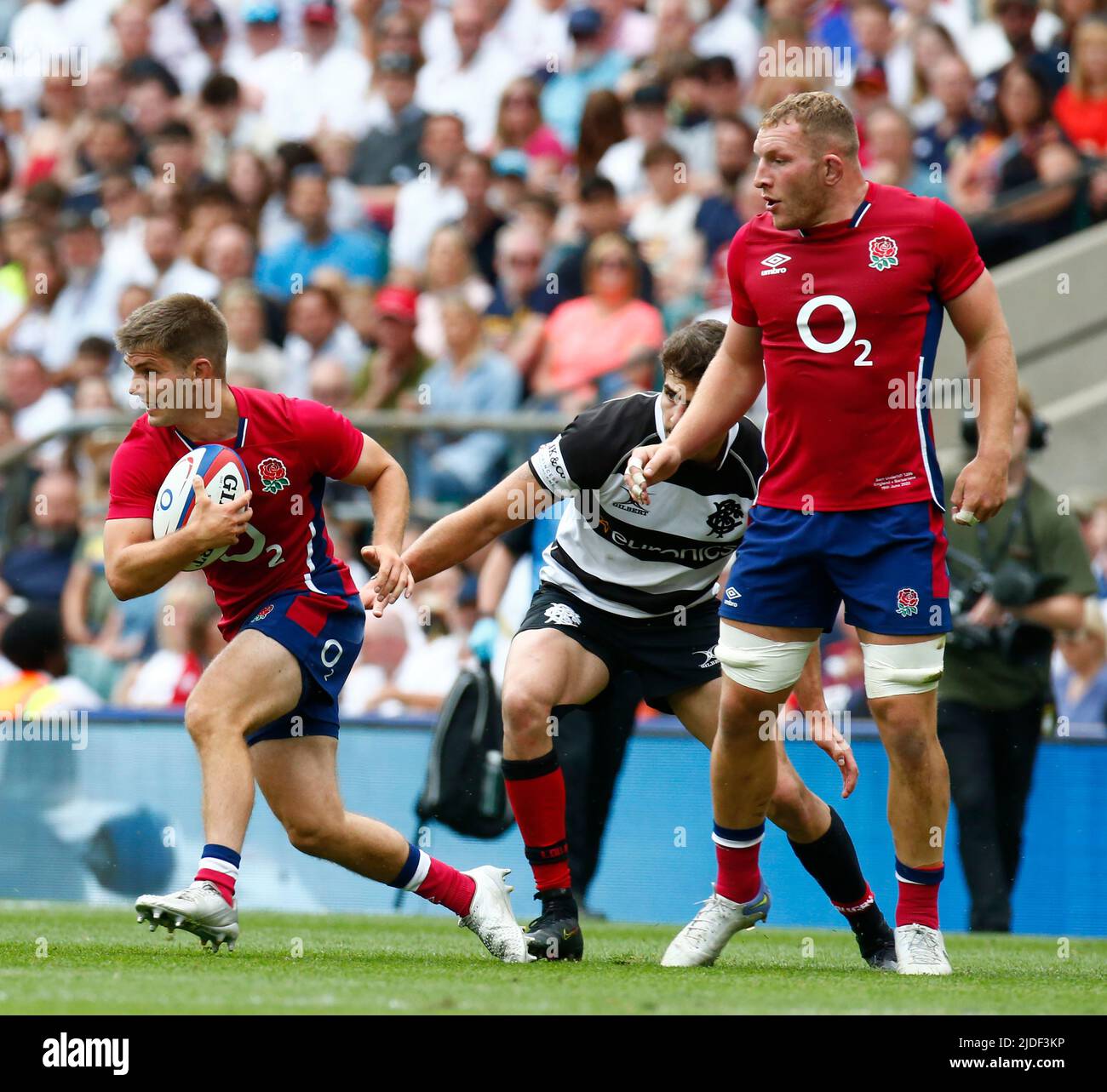 LONDON ENGLAND - JUNE 19 : L-R England's Harry Randall (Bristol Bears ...