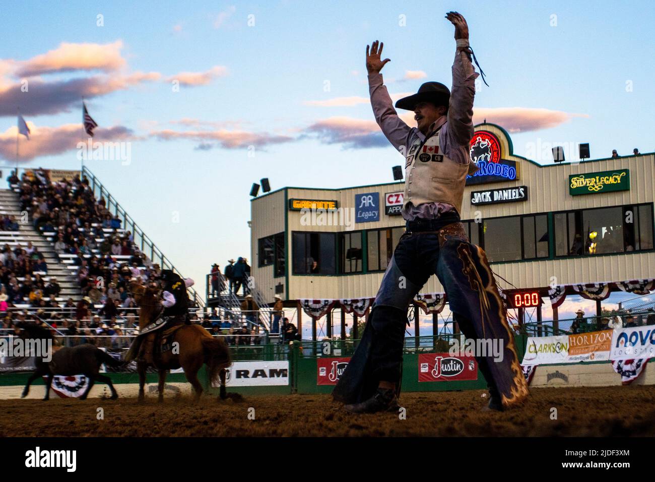 Reno, United States. 19th June, 2022. Kody Lamn celebrates after his ...