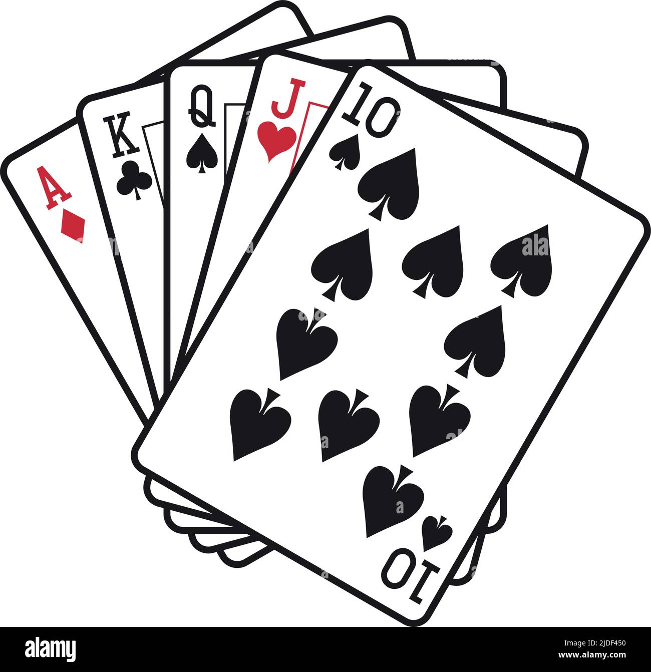 Deck Of Cards Clip Art Black And White
