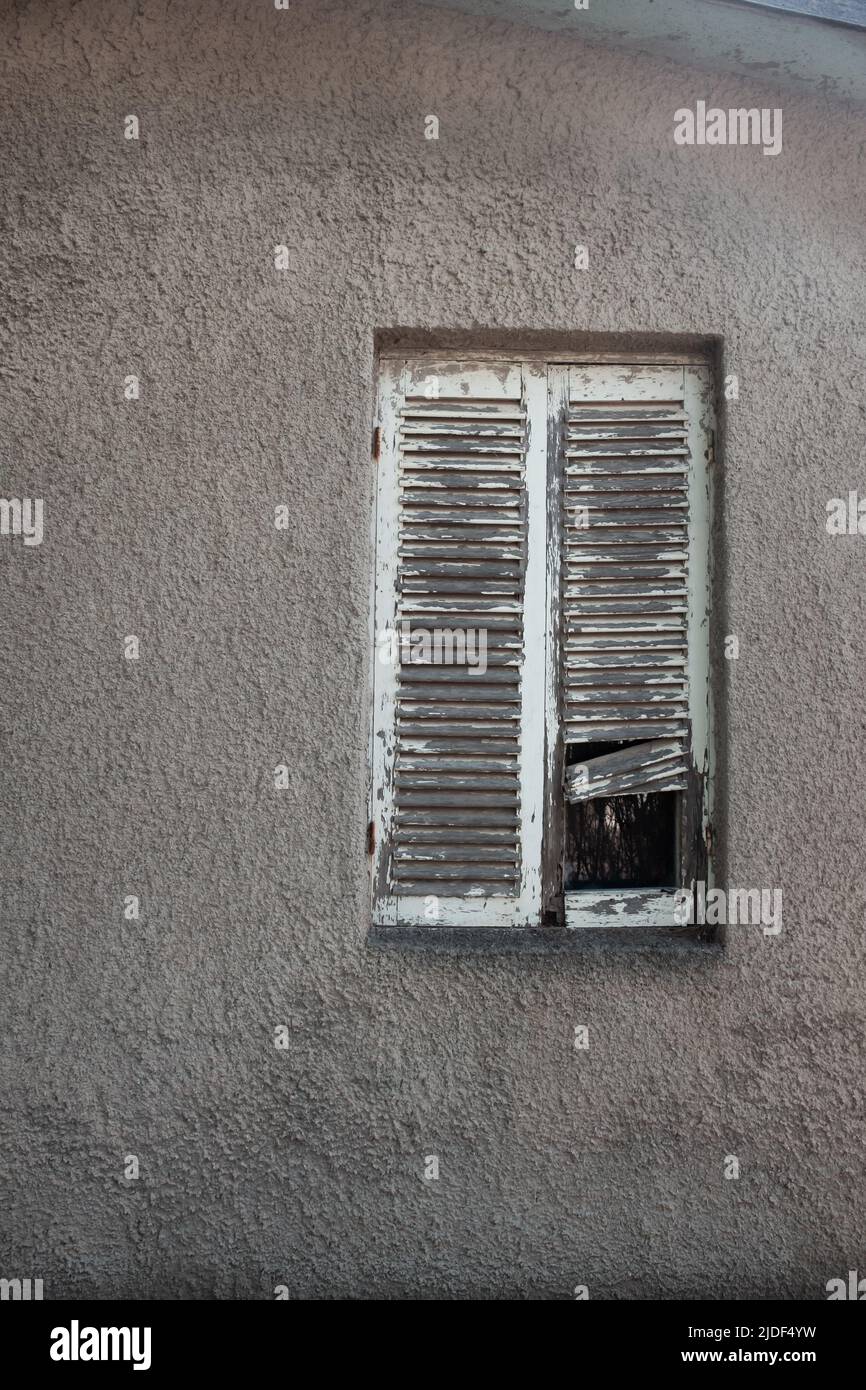 Broken door shutters hi-res stock photography and images - Alamy