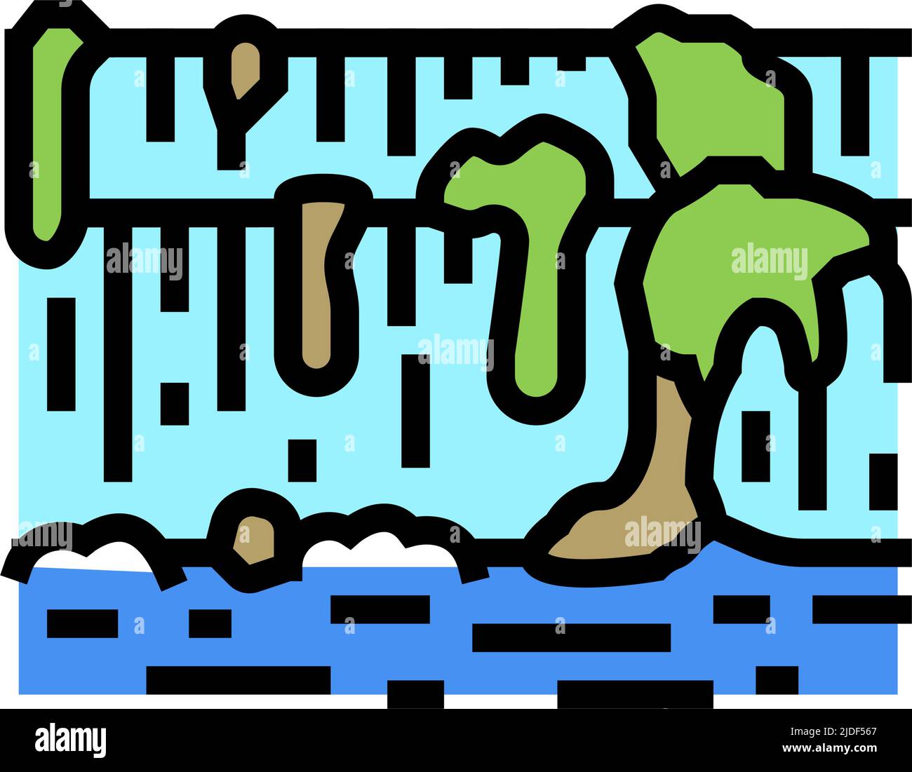 iguazu falls color icon vector illustration Stock Vector Image & Art - Alamy